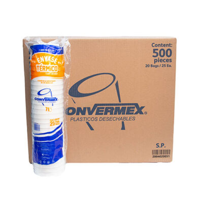 Envase Termico Convermex 716 (16 oz 473 ml) 1/500 pza ** – Pidefácil Raúl